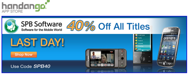 SPB Software 40% Off Sale At Handango Ends Today! – MobilityDigest